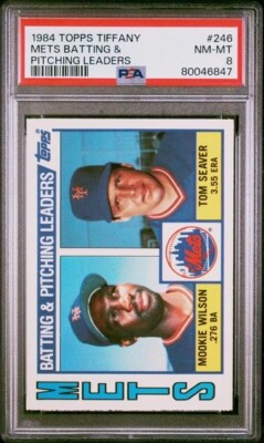 1984 Topps Tiffany New York Mets Batting and Pitching Leaders #246 PSA ...
