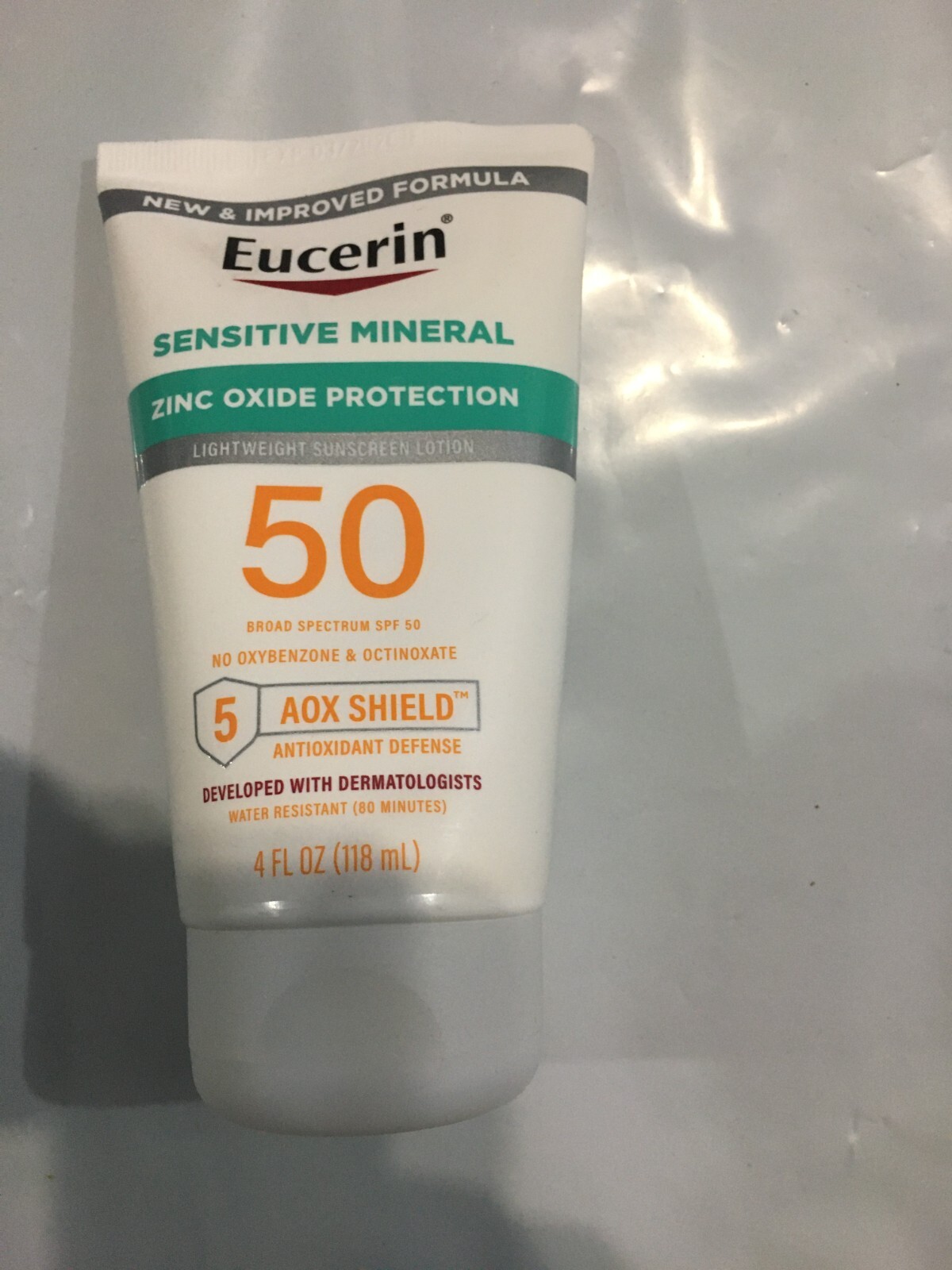 Eucerin Sun Sensitive Mineral Sunscreen Lotion SPF 50 With Zinc Oxide ...