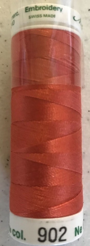 METTLER 60W FINE MACHINE EMBROIDERY THREAD MERCERIZED COTTON-219 YD ...