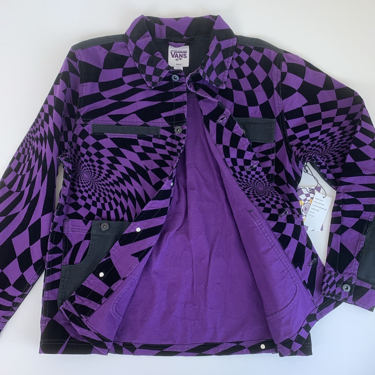 Vans Vault x P.A.M Spiral Checker Chore Jacket Mens Size Vans Vault x P.A.M Spiral Checker Chore Jacket Mens Size