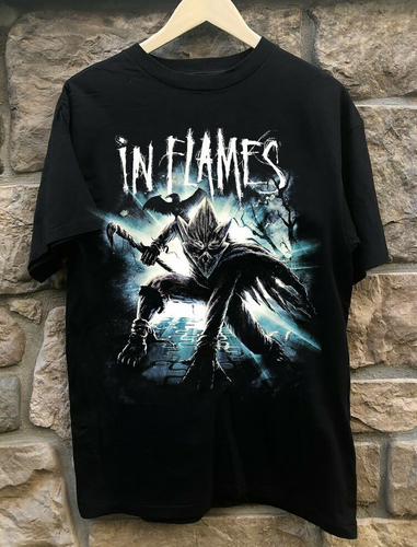 Rare Collection In Flames Band Cotton Black S-2345XL Unisex T-Shirt ...