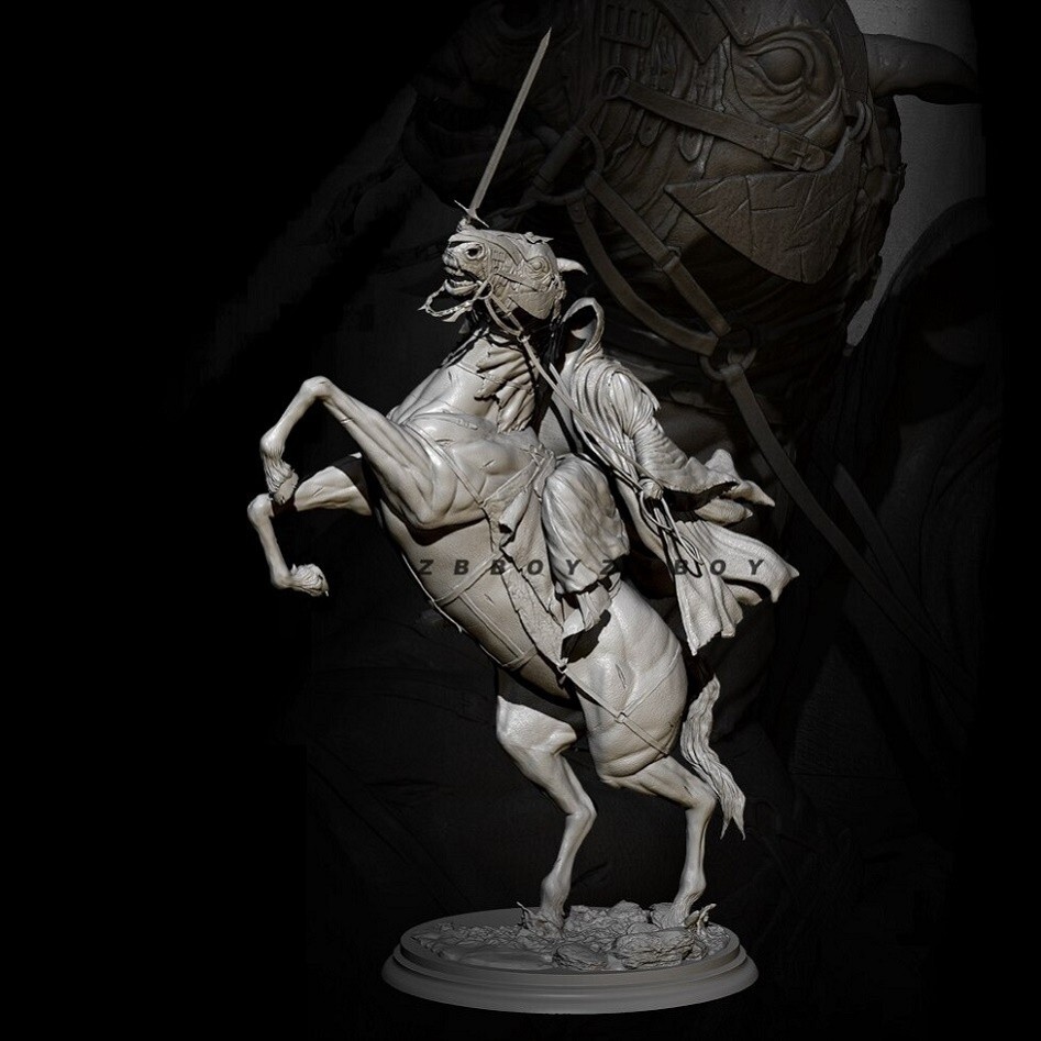 Unpainted 1/24 Warrior The Ghost Rider Resin Figure Model Kit ...