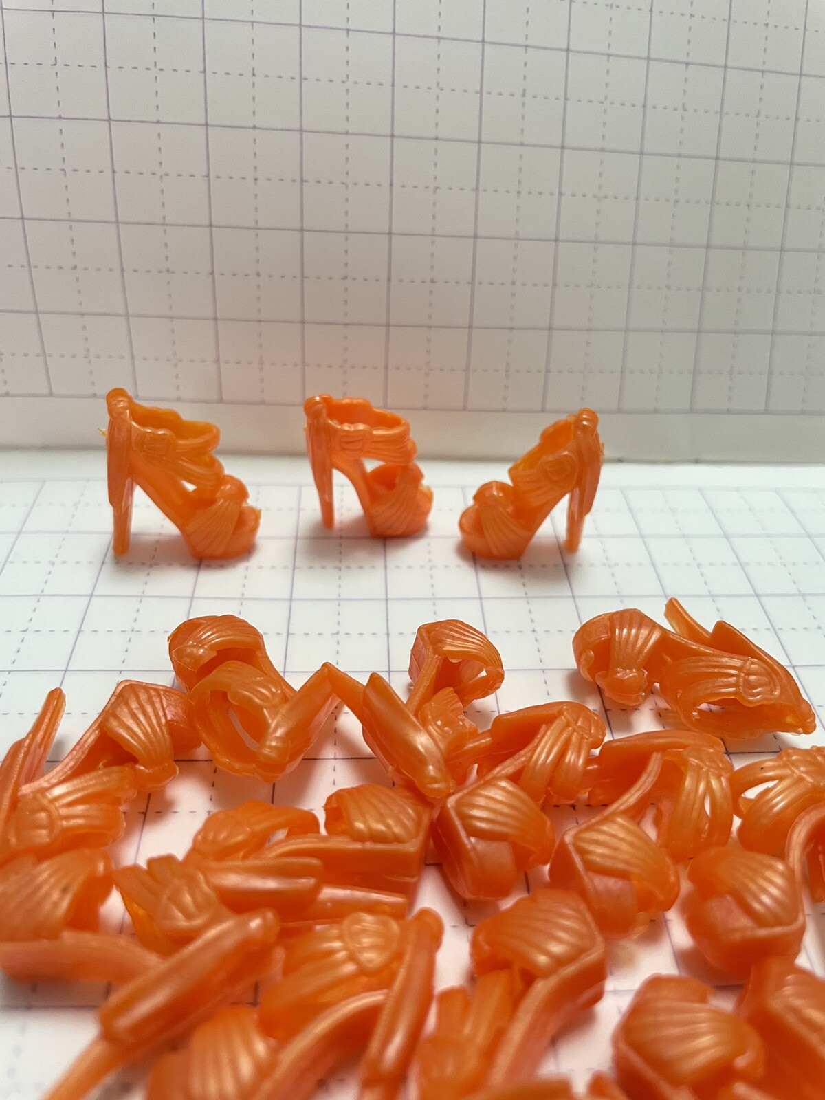 42 pairs orange heels suit sandals pliable silicone shoes for the 11.5 ...