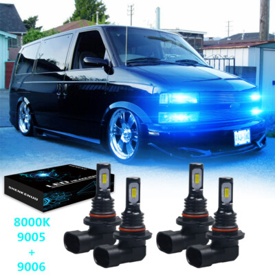 For CHEVROLET ASTRO VAN - 4X 8000K Combo LED Headlight Bulbs High/Low ...