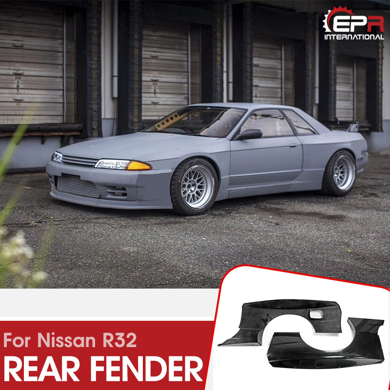 Carbon For R32 Skyline GTR RB-Style Racing Rear Over Fender + Extension ...