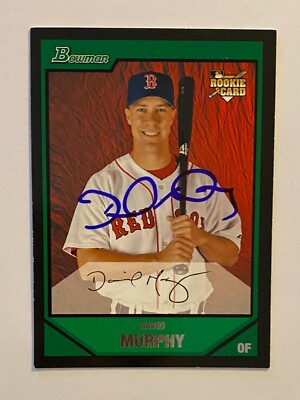 David Murphy Signed Bowman #209 2007 Rookie RC Card Boston Red Sox Auto ...