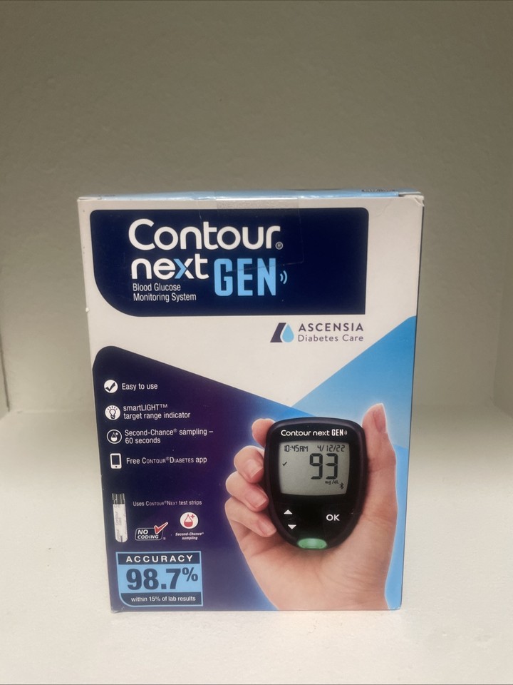 Contour Next Gen Blood Glucose Meter Monitoring System Strips Lancets ...