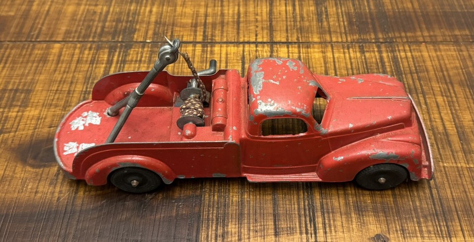 1950s Red HUBLEY Tow Truck KIDDIE TOY No. 474 ~ 9.75" Long WRECKER | eBay