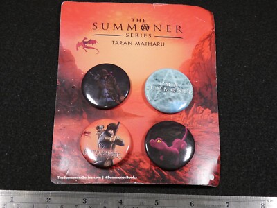 Set 4 Taran Matharu Summoner Series Buttons Pinbacks Battlemage I'm a ...