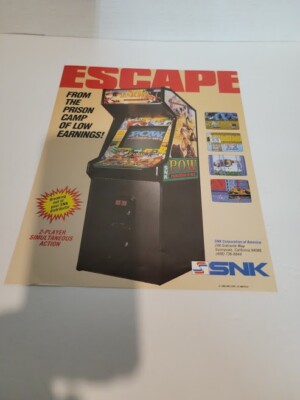 Flyer SNK,P.O.W.-1988 Arcade Video Game advertisement original see pic ...