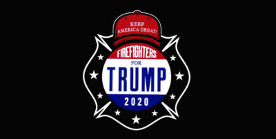 Firefighters For Trump 2020 Black Vinyl Decal Bumper Sticker (3.75"x7.5 ...