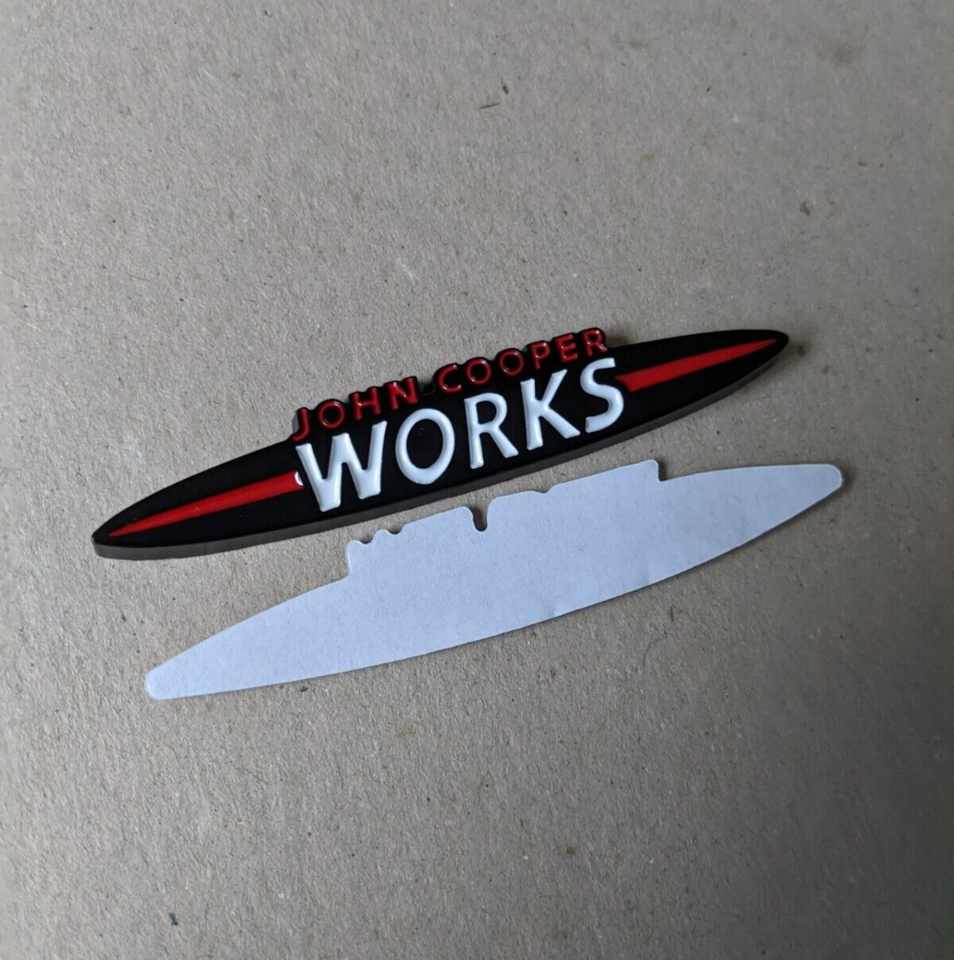 F56 MINI Cooper S JCW John Cooper Works Black Red Small Rear Badge 8 ...