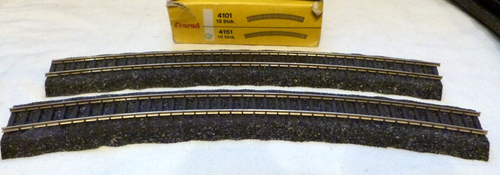 10x Conrad Ballasted Curved Track Road Bed 28cm R2 4151 HO OO Model ...