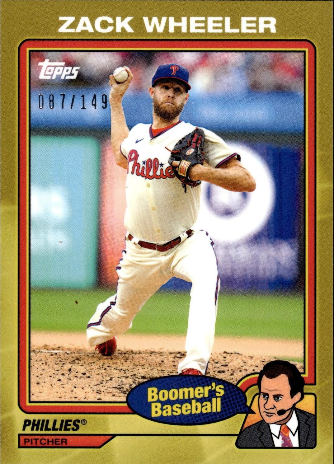 2024 Topps X Chris Berman Boomer's Baseball - Zack Wheeler #85 Gold ...