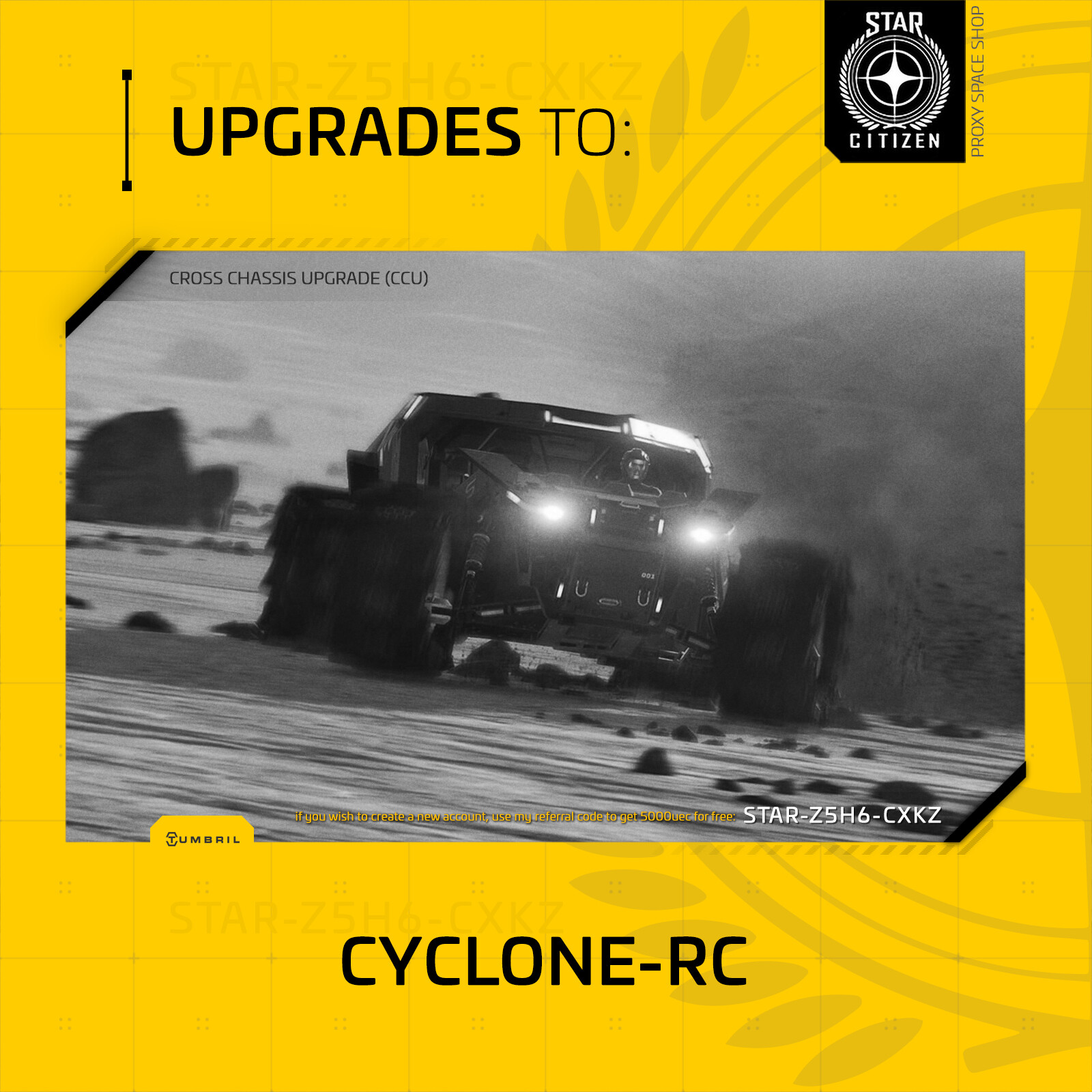 Star Citizen - TUMBRIL CYCLONE RC - UPGRADE - (CCU) | eBay