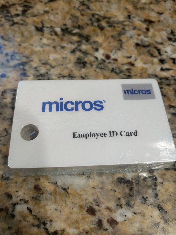 Micros Magnetic Swipe Employee ID Cards 25 per Pack ***FREE SHIPPING ...