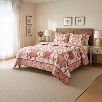 Emryn House Terra Cotta Patchwork Quilt 100% Cotton | eBay