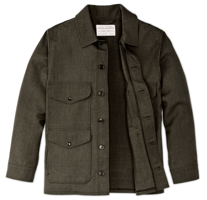 Filson Forestry Cloth Cruiser Jacket Forest Green Heather Wool Archival ...