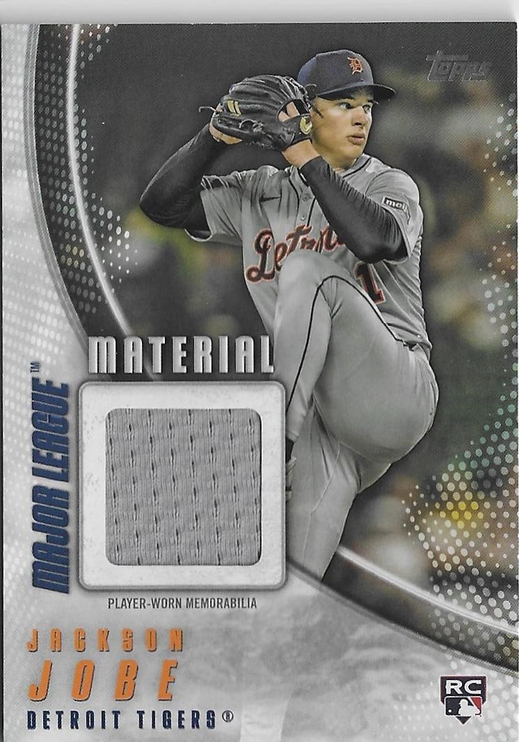 2025 Topps Update Series JACKSON JOBE RC Major League Material Relic ...