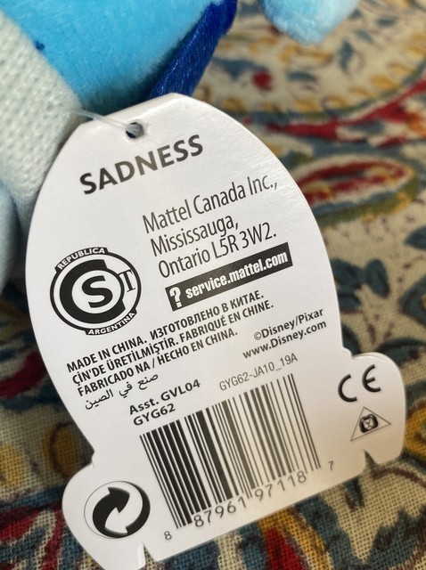 Disney Pixar Alien Remix Inside out Sadness 9 Inch Plush Toy With Tag ...