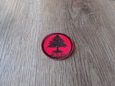 COLLECTIBLE BOY SCOUTS OF AMERICA RED BLACK TREE BSA PATCH 2" TALL | eBay