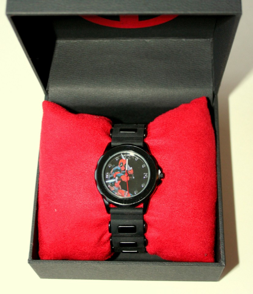 Marvel Comics DeadPool Logo Accutime Watch Women's New 2018 NOS Box | eBay
