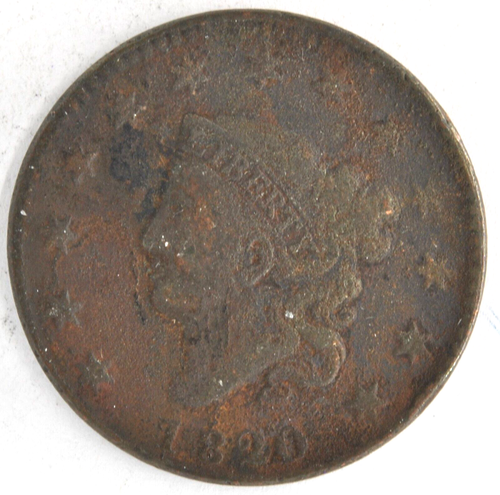 United States 1820 One Large Cent Copper Coronet Head Small Date Mint ...