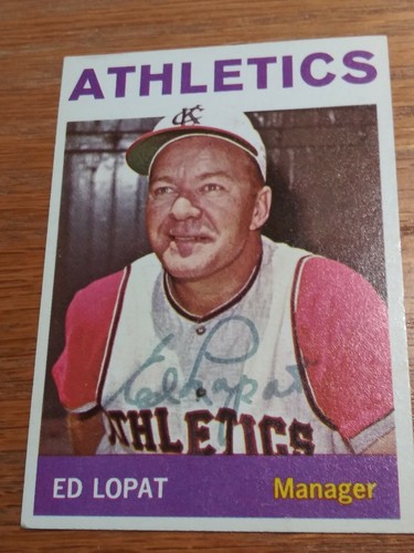 ED LOPAT SIGNED AUTOGRAPHED 1964 TOPPS CARD # 348 KANSAS CITY A'S | eBay