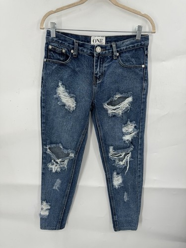 ONE teaspoon Jeans Awesome Baggies, Distressed Low Waist Medium Rise ...