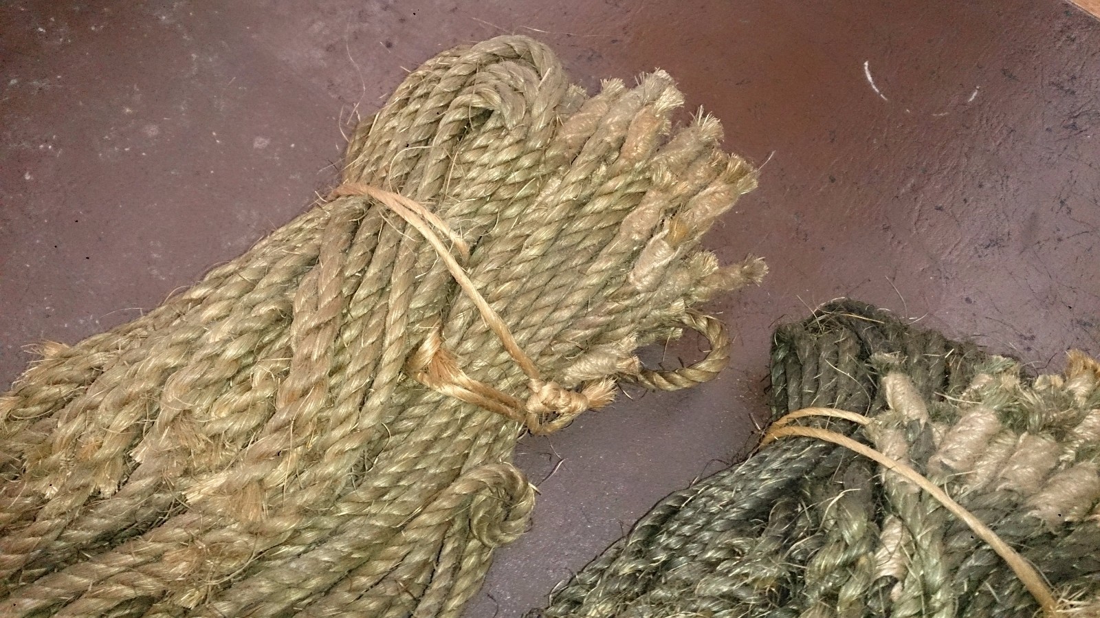 Hessian Rope Bundle of 48 in 6ft Lengths Ex-Army c1940's WW2 Tarp Tie ...