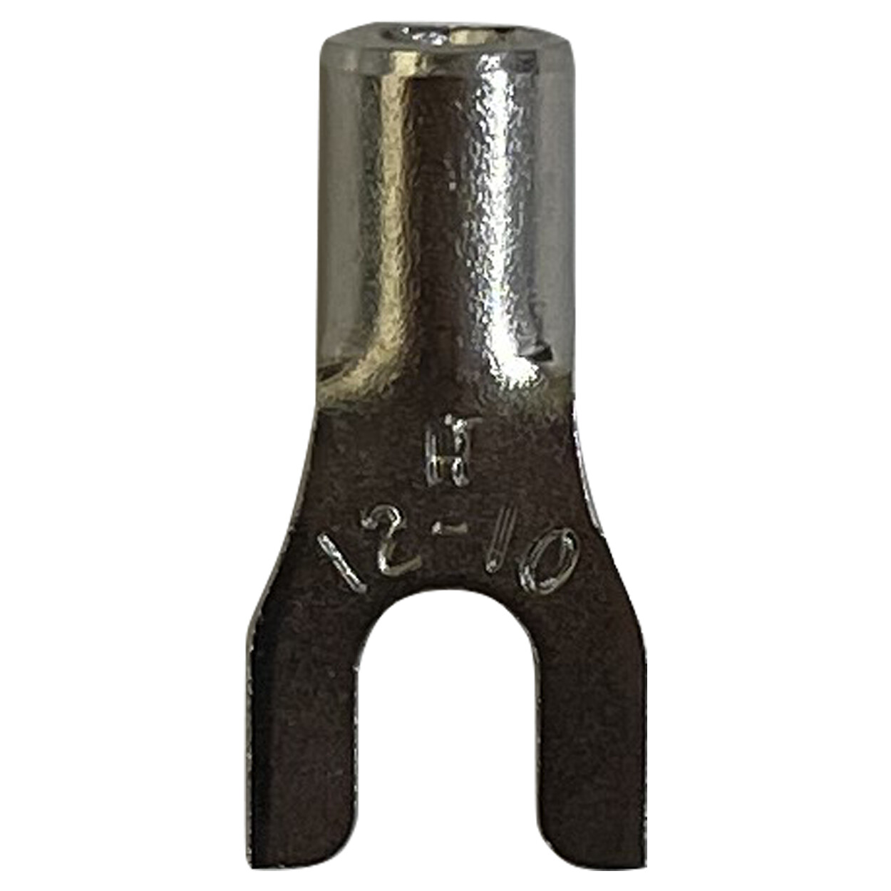 (100) Non-Insulated 12-10 AWG Spade Terminal #6 Fork Uninsulated Wire ...