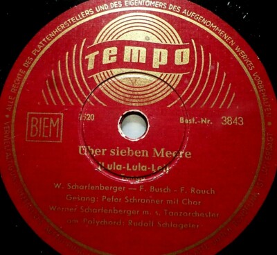 HARRY GRAF / PETER SCHRANNER "Heimweh / Über sieben Meere" Tempo 1956 ...