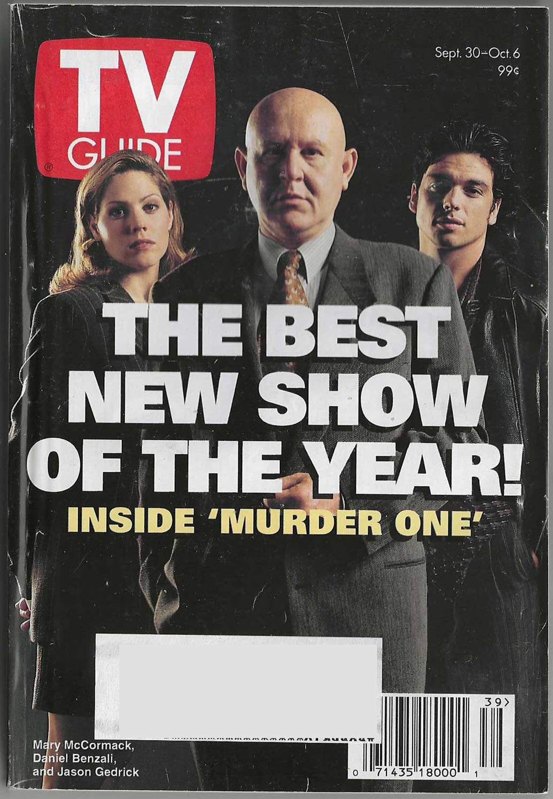 1995 TV Guide Sept 30-Oct 6 The Best New Show of the Year Inside Murder ...