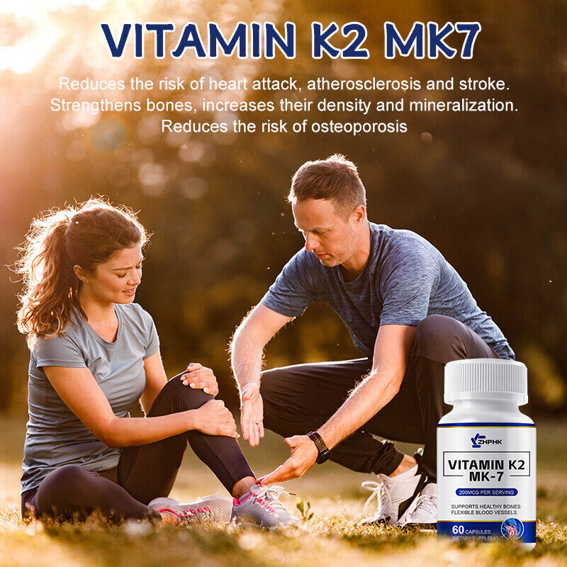 Vitamin K2 Supplement 200mcg -Vitamin K2 MK7 Supports Bone & Heart ...