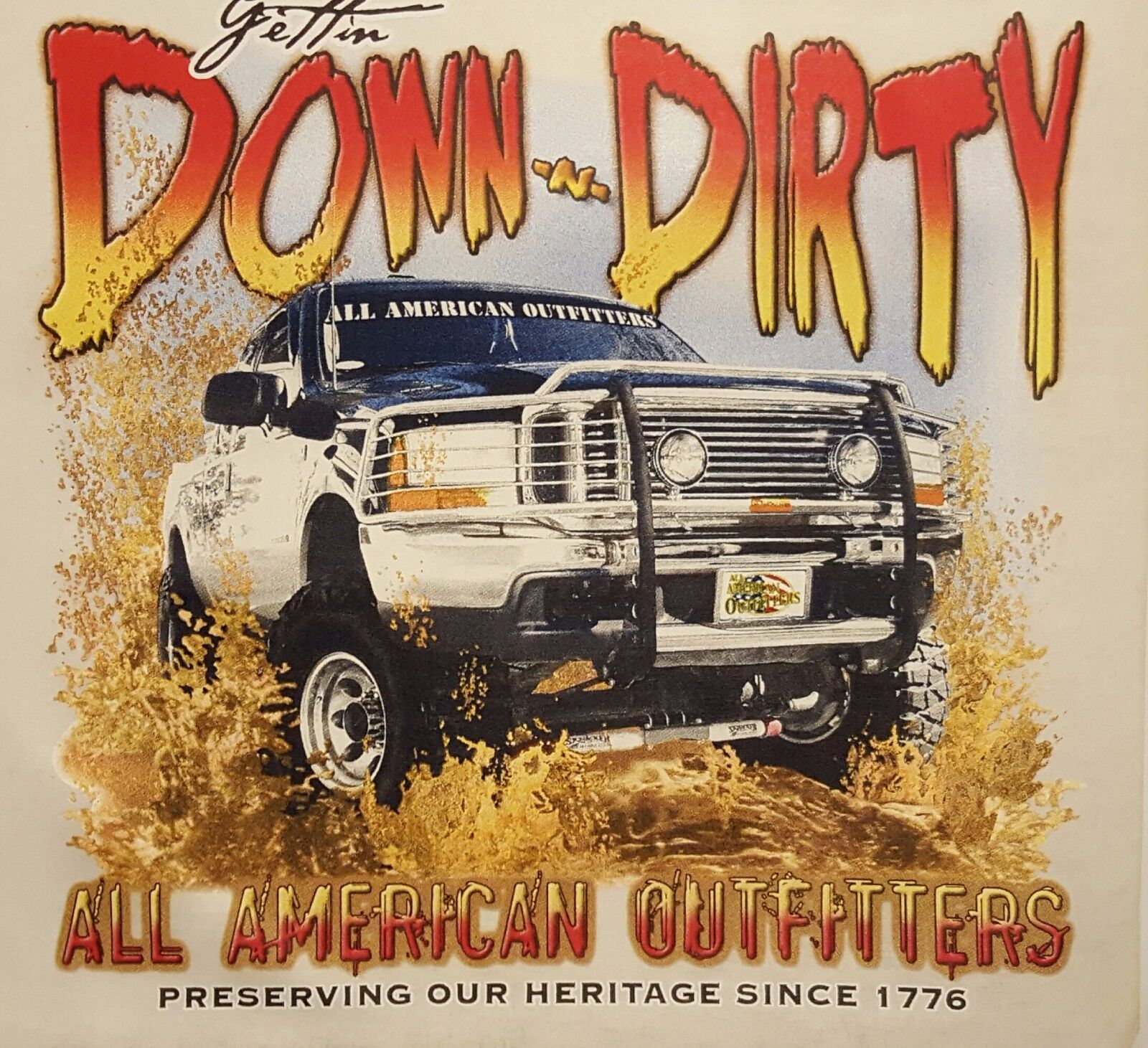 OUTFITTERS DOWN & DIRTY 4X4 TRUCK MUDDIN' RACING MUD #330 LONG SLEEVES ...