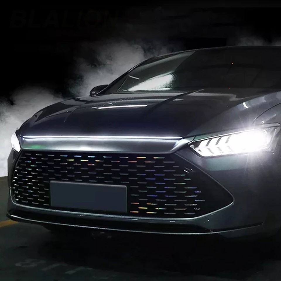 120cm Car Hood LED DRL Daytime Running Light Strip Accessories 12V ...