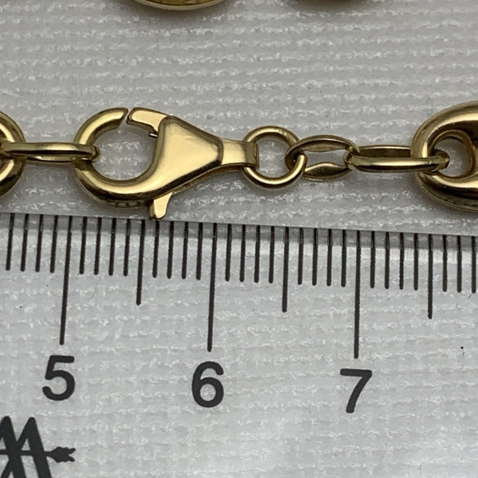 Vintage Gucci Type Puff Link 18K Yellow Gold Necklace 19 1/2”" | eBay