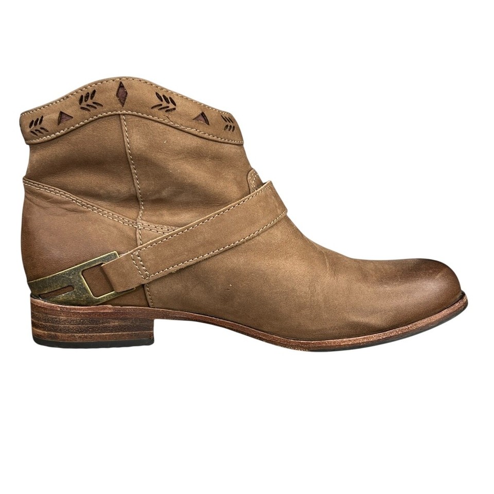 UGG Women’s Austin Fawn Brown Leather Western Ankle Boot Size US 7 | eBay