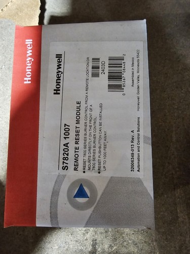Honeywell S7820A1007 Remote Reset Module for RM7800 series Burner ...