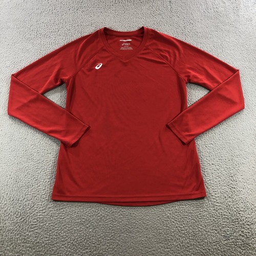 asics motion dry Long Sleeve Shirt Men’s L Red Running | eBay