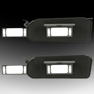 For 1997-2004 CORVETTE C5 SUN VISOR VANITY MIRROR BLACK SUNVISORS PAIR ...