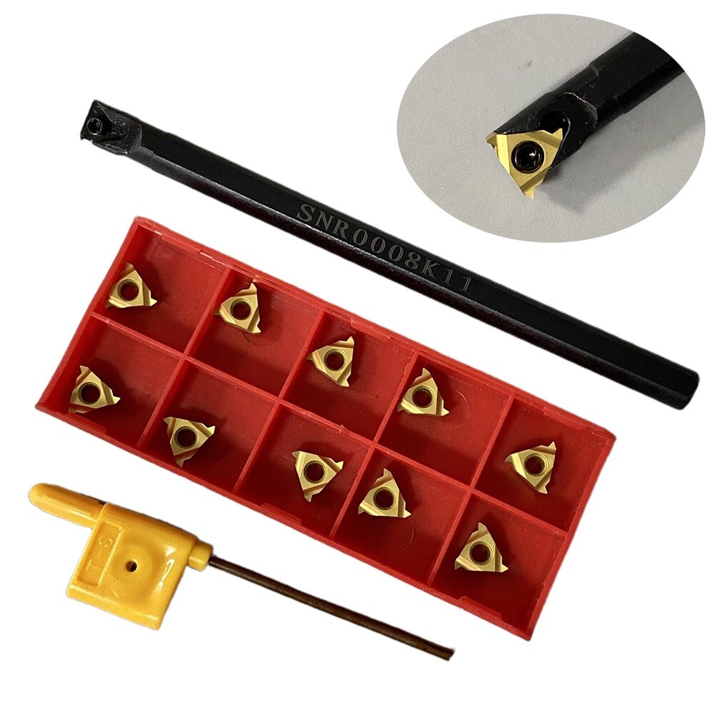 SNR0008K11 Threading Turning Tool Holder Boring Bar+ 10* 11IR A60 ...