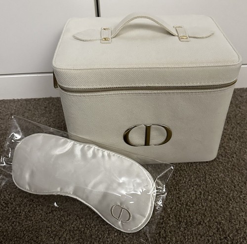 Rare Dior VIP Gift Set of Large Cream Vanity Case and Sleeping Mask | eBay