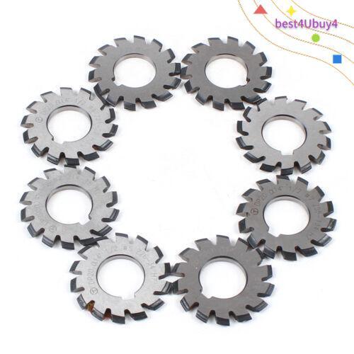 8 Pcs/Set Involute Gear Cutter DP20 DP22 DP24 PA14-1/2 HSS No1-8# 14.5 ...