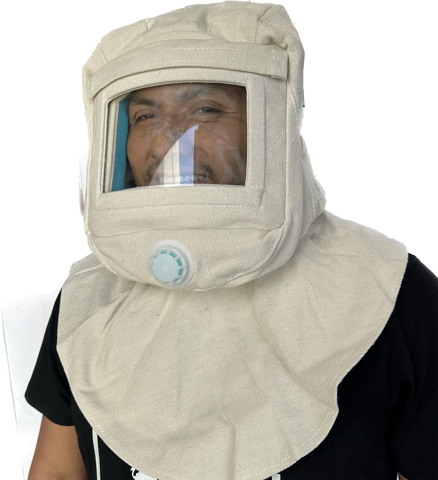 Sand Blasting Hood Cap Shawl Sandblaster Full Protective Gear Anti Dust ...