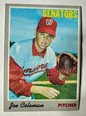 1970 Topps # 127 Joe Coleman- Washington Senators EX-EXNM | eBay