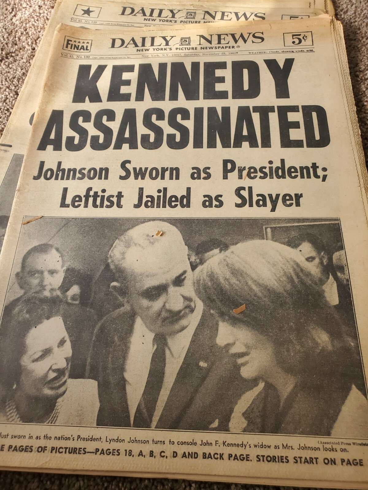 JFK Assassination Newspaper Collection Lot 7 Papers Vintage With Bonus ...