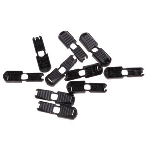 10x Zip Loop Cord Ends for Two Ends to Fit 3 - 4mm Elastic Shock Bungee ...