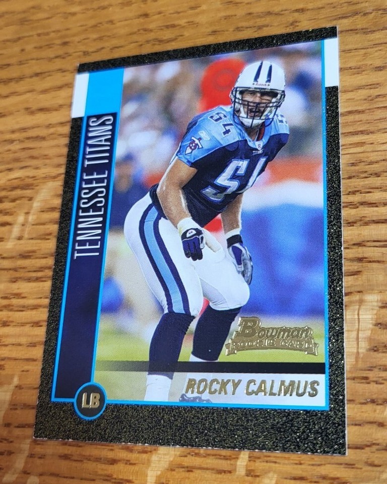 Rocky Calmus 2002 Bowman Gold RC #50/50 Sooners 2000 BCS Champion ...