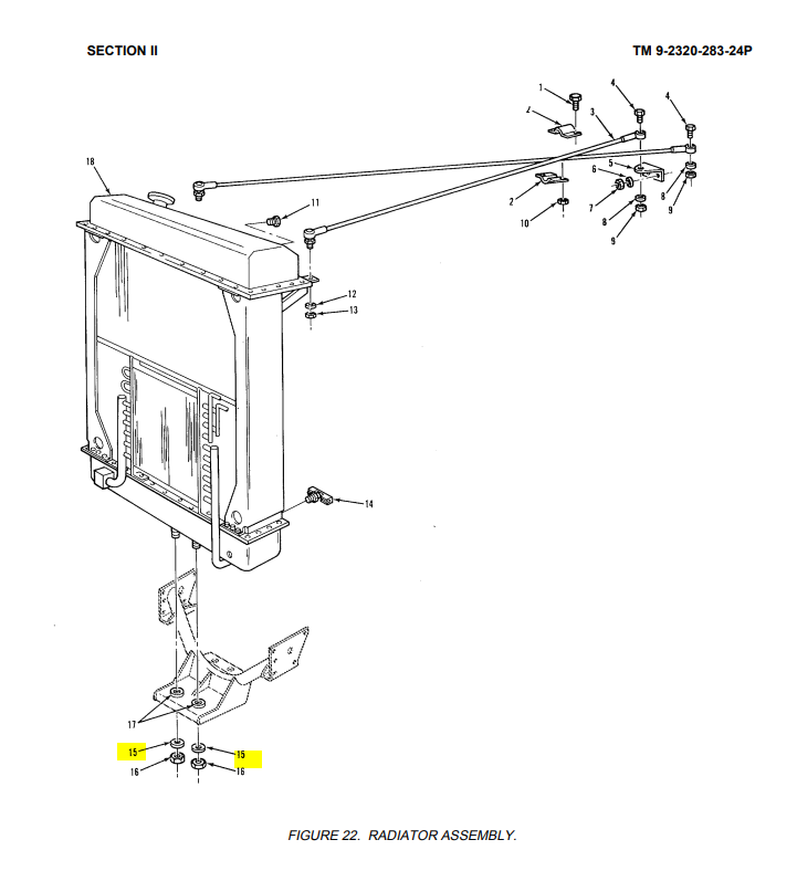 (50) HUMMER H1 AM HUMVEE M998 Radiator Mount Nut Tractor Truck 9422301 ...